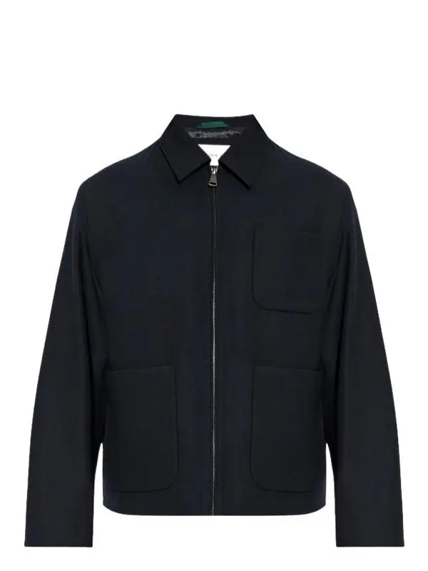 Lacoste Long-sleeved Casual Jacket With Zipper Closure - Black