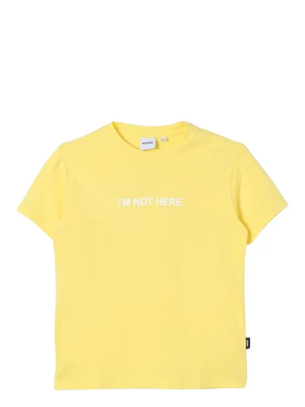 Aspesi Short Sleeve Printed Cotton T-shirt - Yellow