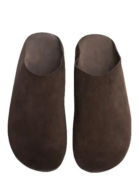 THE ROW Hudson Leather Slides - Black
