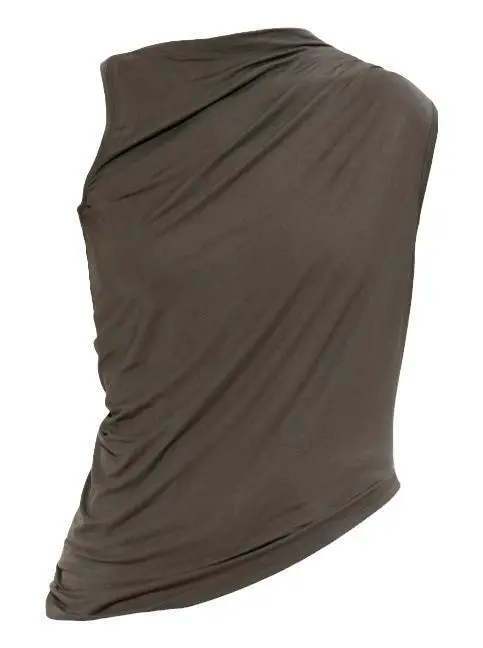 IRO PARIS Zorya Draped Asymmetric Top - Brown