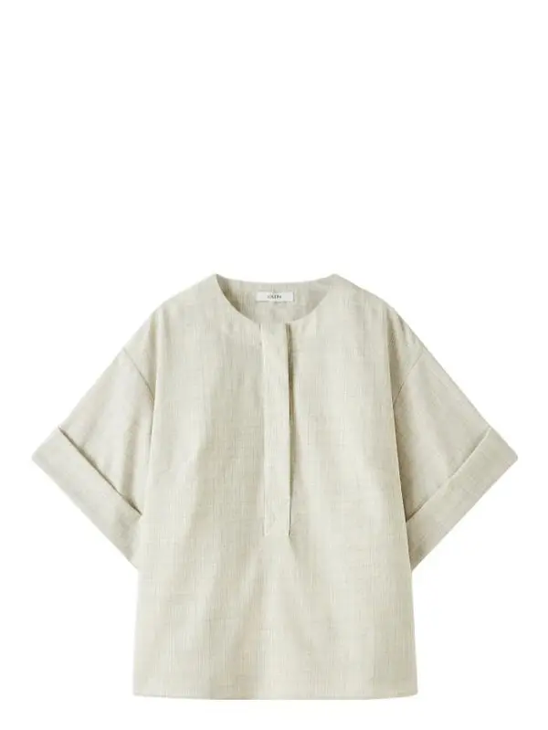 JOSEPH Yani Light Wool Blouse - Marble Mixed Color