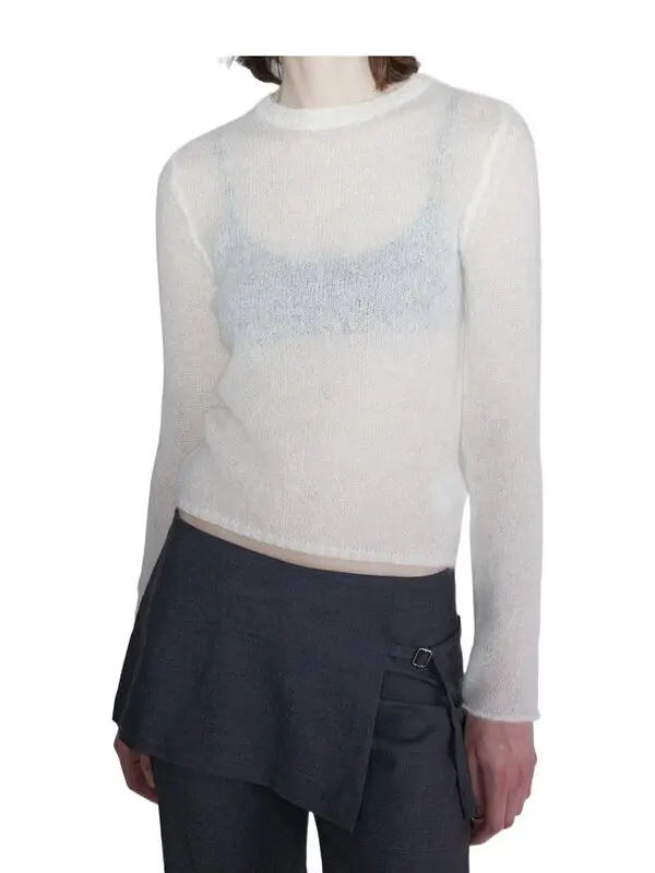 Paloma Wool Long Sleeve Sweater With "89" Graphic - White