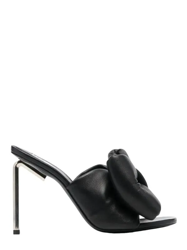 Off-White Bow Embellished High Heel Sandals - Black