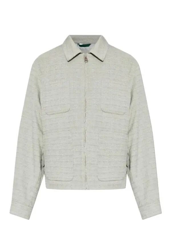 Lacoste Zip-up Collared Jacket - Gray