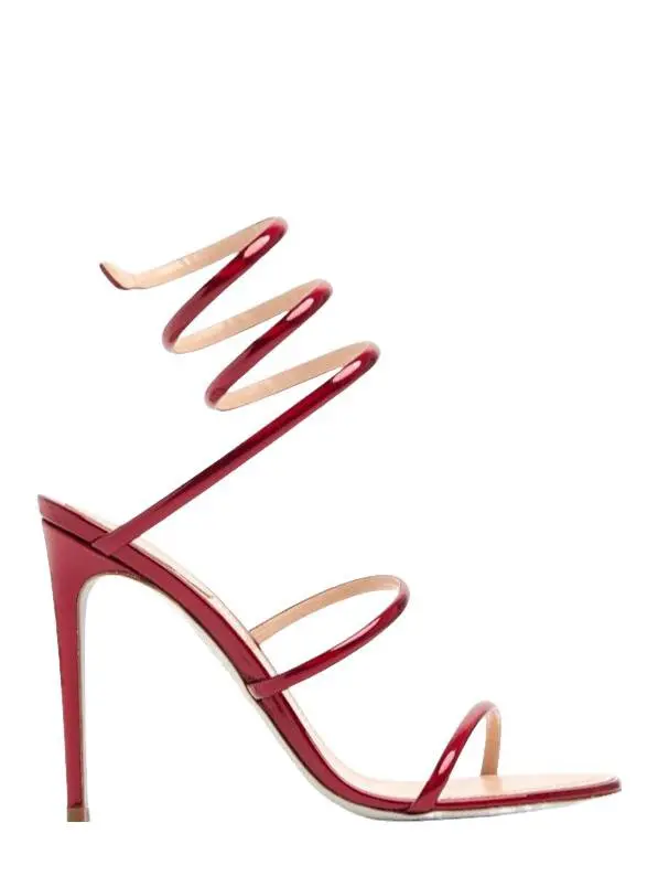 Rene Caovilla Spiral High-heeled Sandals - Red