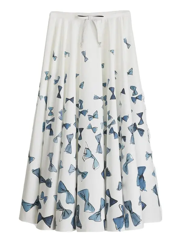 Dior Riviera Mid-length Flared Skirt - White