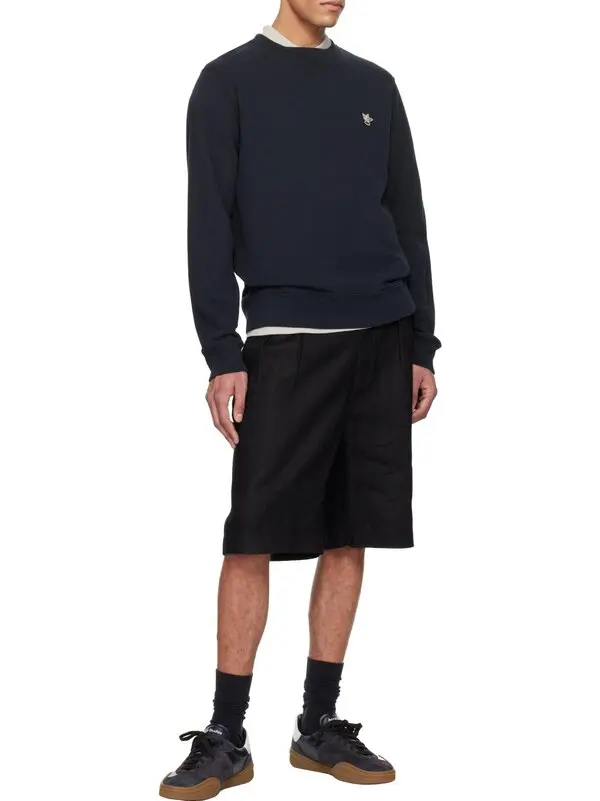 Maison Kitsuné Barista Pullover With Embroidered Logo - Black