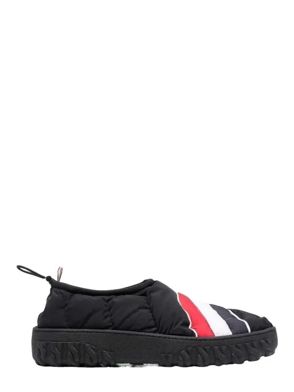 Thom Browne Rwb-stripe Quilted Slip-on Shoes - Black