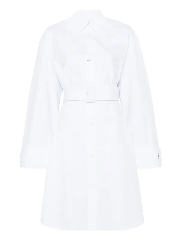 J.W.ANDERSON Jw Anderson Double Wrap Belted Shirt Dress - White