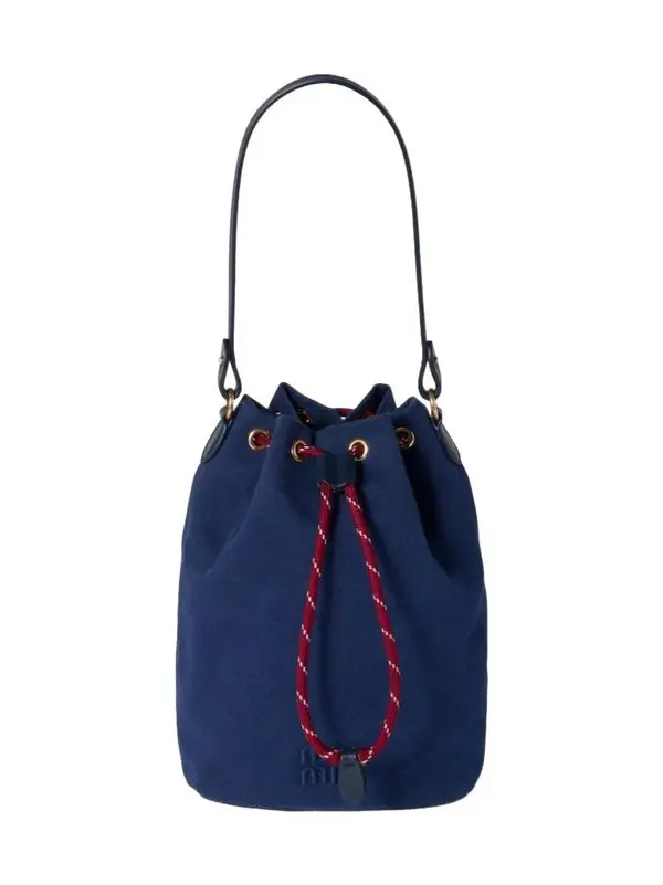 Miu Miu Gabardine Sachet Bucket Bag - Indigo/amaranth