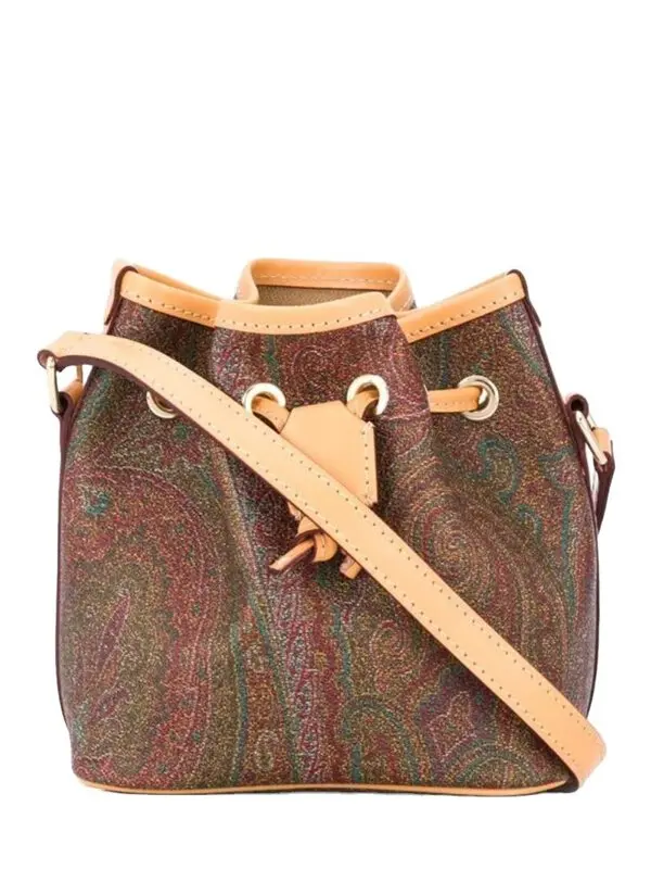 Etro Paisley Print Bucket Bag - Brown