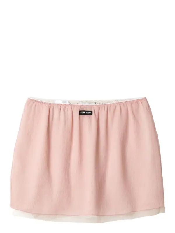Miu Miu Chiffon Miniskirt - Pink