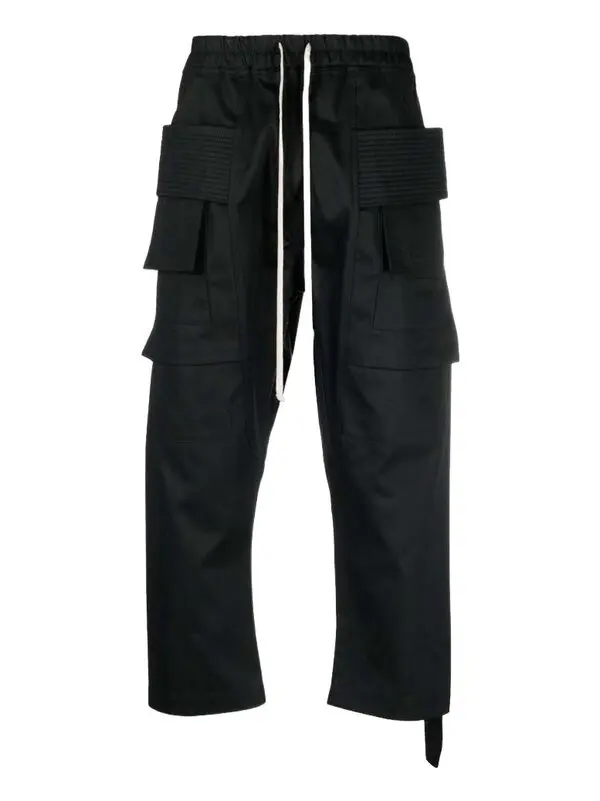 Rick Owens Cropped Cargo Pants - Black