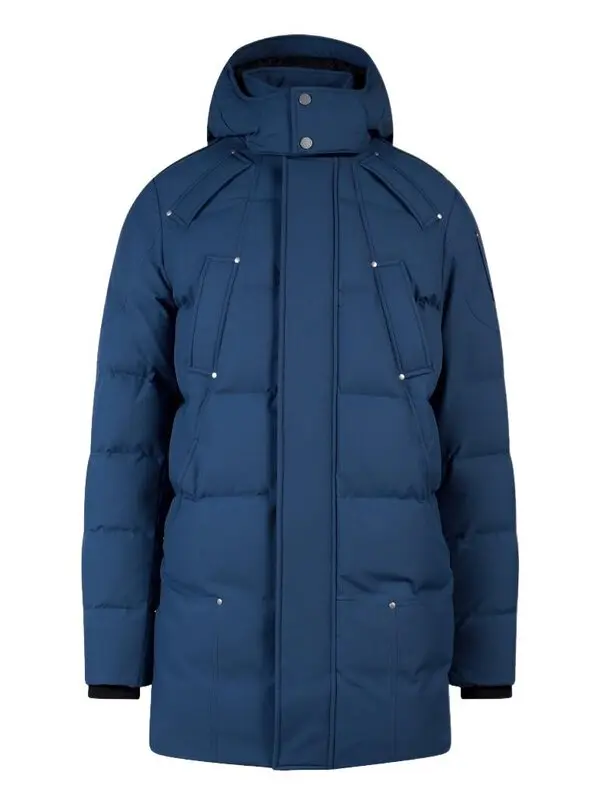 Moose Knuckles Detachable Hood Padded Coat - Blue