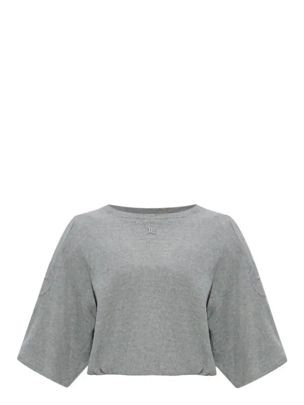 MISBHV Knitted Cropped T-shirt - Grey