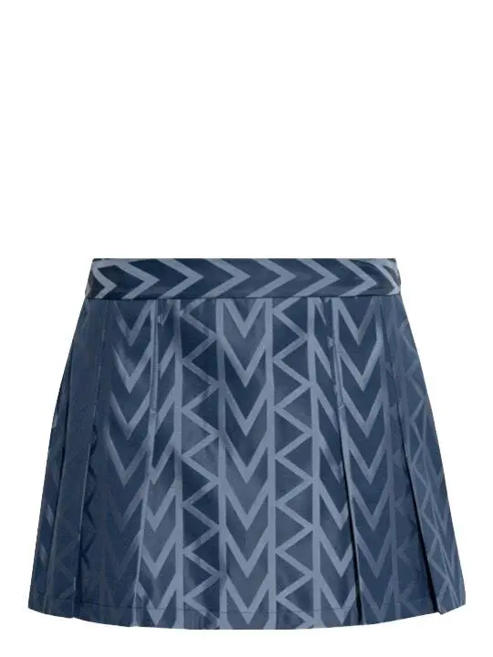 Michael Kors Pleated Mini Skirt With Geometric Print - Blue