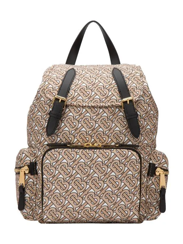 Burberry Medium Rucksack In Monogram Print Nylon - Multicolor
