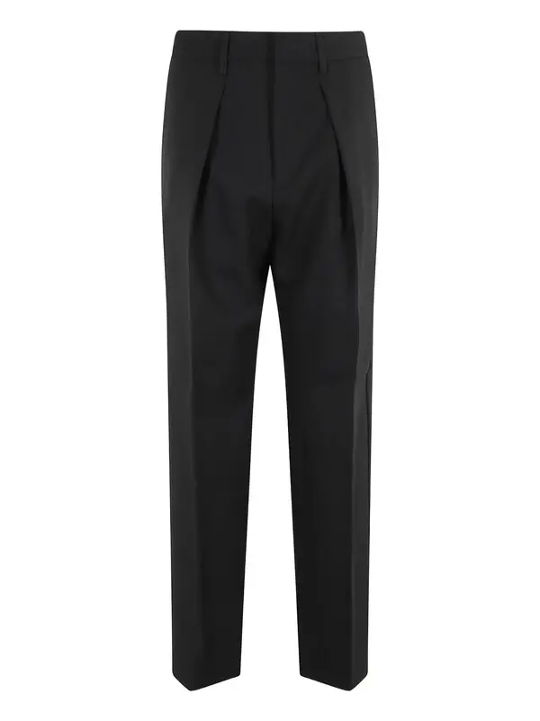 Soeur Ferrel Pleated Straight-leg Trousers - Black