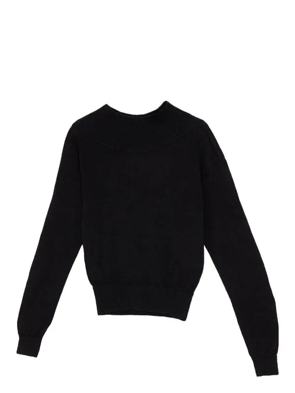 Paloma Wool Soto Funnel-neck Fine-knit Sweater - Black