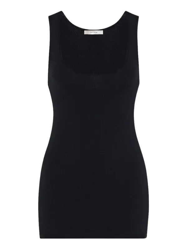 THE ROW Sleeveless Scoop-neck Vest - Black