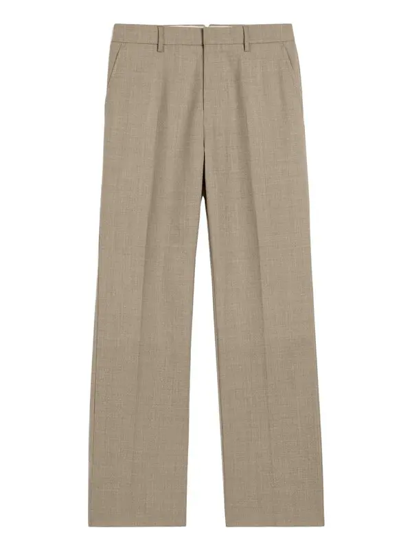 Ami Straight Tailored Trousers - Beige