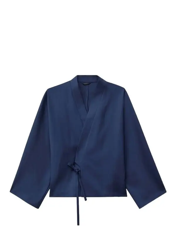 Kenzo Wrap Kimono Jacket - Blue-black