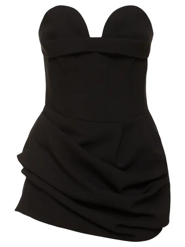 Magda Butrym Strapless Ruched Dress - Black