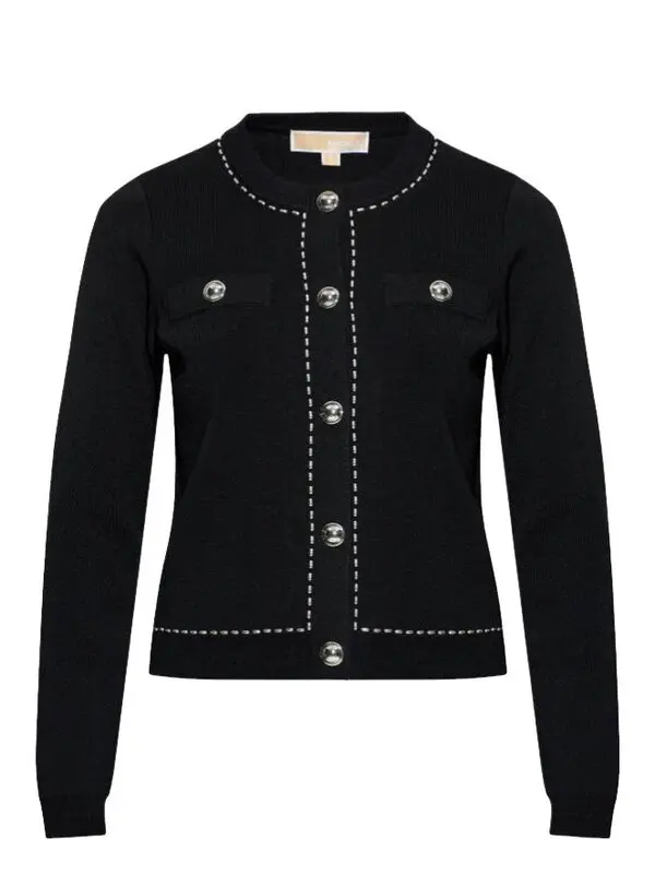 Michael Kors Button Detail Cardigan - Black