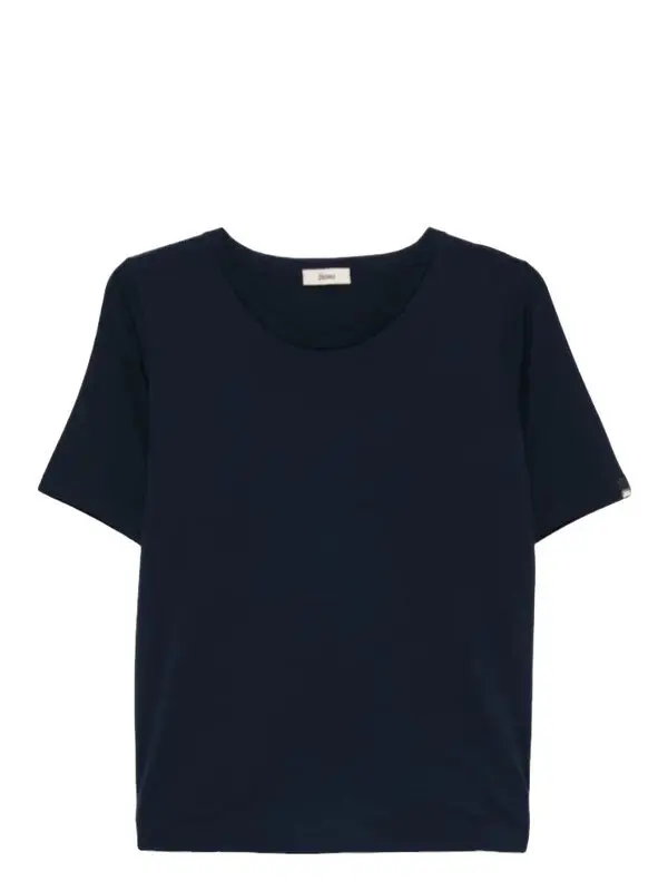 Herno Round Neck Short Sleeve T-shirt - Blue