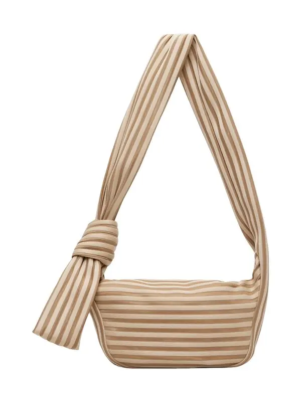 Issey Miyake Linear Knit Shoulder Bag - Nude