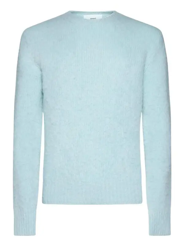 Ami Long-sleeved Crewneck Pullover - Blue