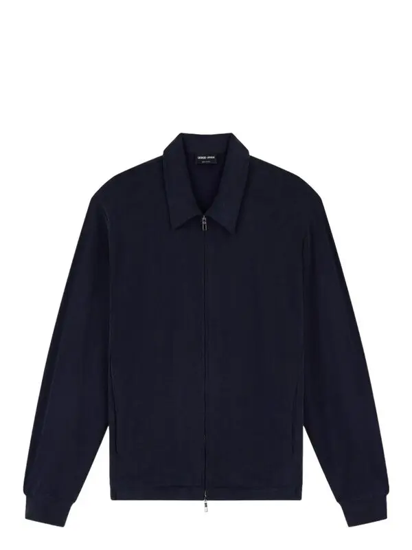 Giorgio Armani Zip-up Blouson Jacket - Blue