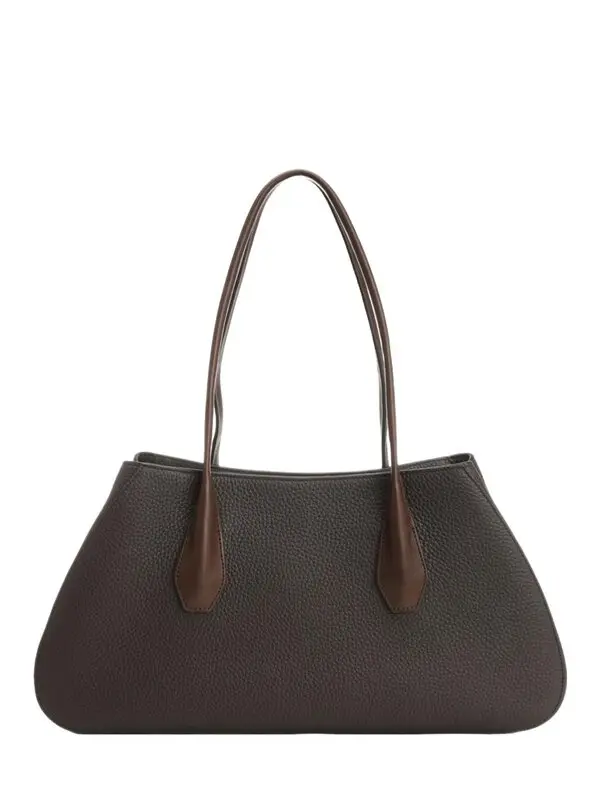 THE ROW Alger Stitch Detailed Shoulder Bag - Brown