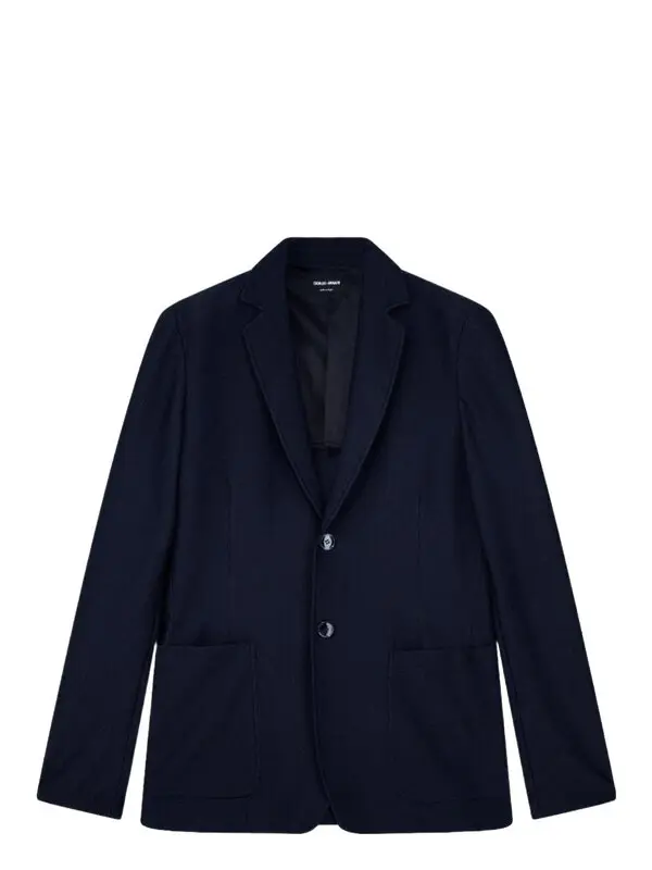 Giorgio Armani Textured Blazer - Navy Blue