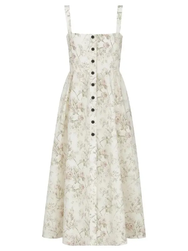 Dior Mid-length Flared Dress - White