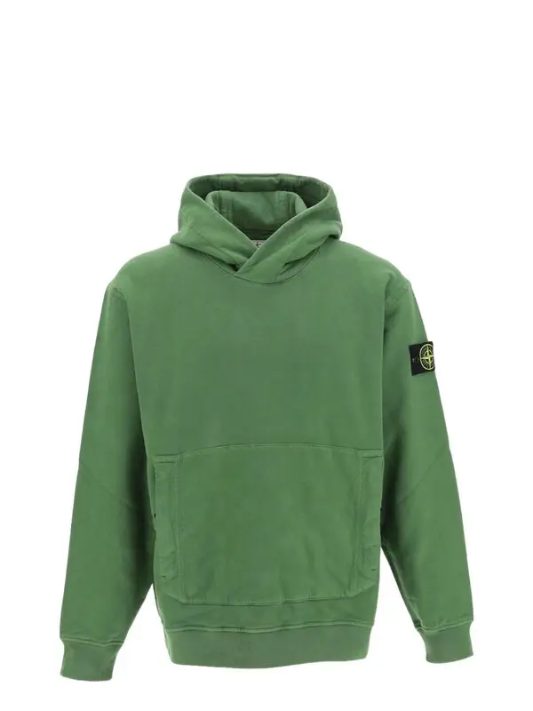 Stone Island Hooded Long-sleeve Sweater - Olive Green