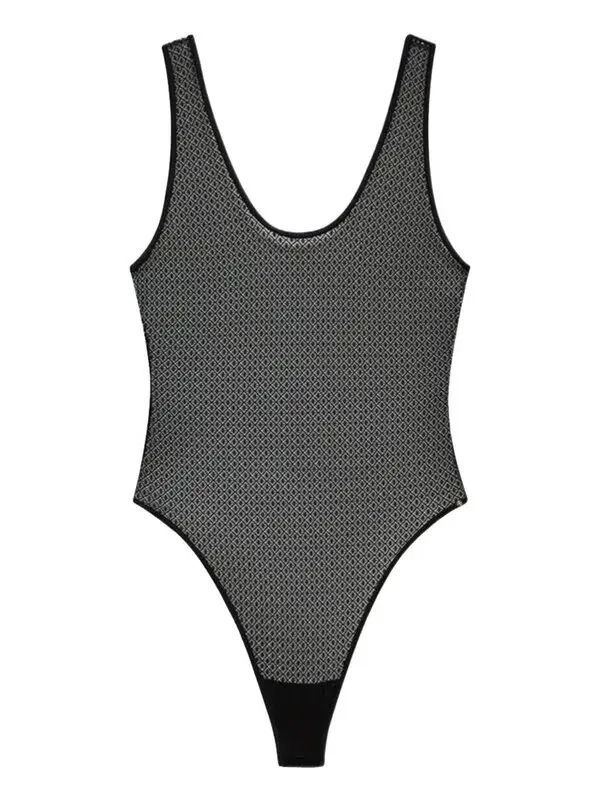ANINE BING Alysha Mesh Bodysuit - Black