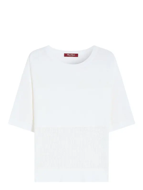 Max Mara Short Sleeve Sweater - Optical White