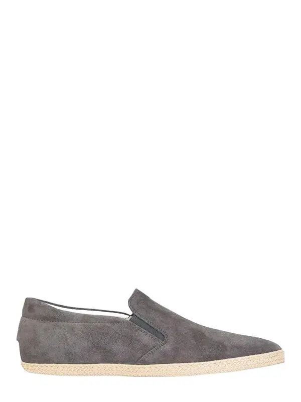 TOD'S Suede Slip-on Loafers - Gray