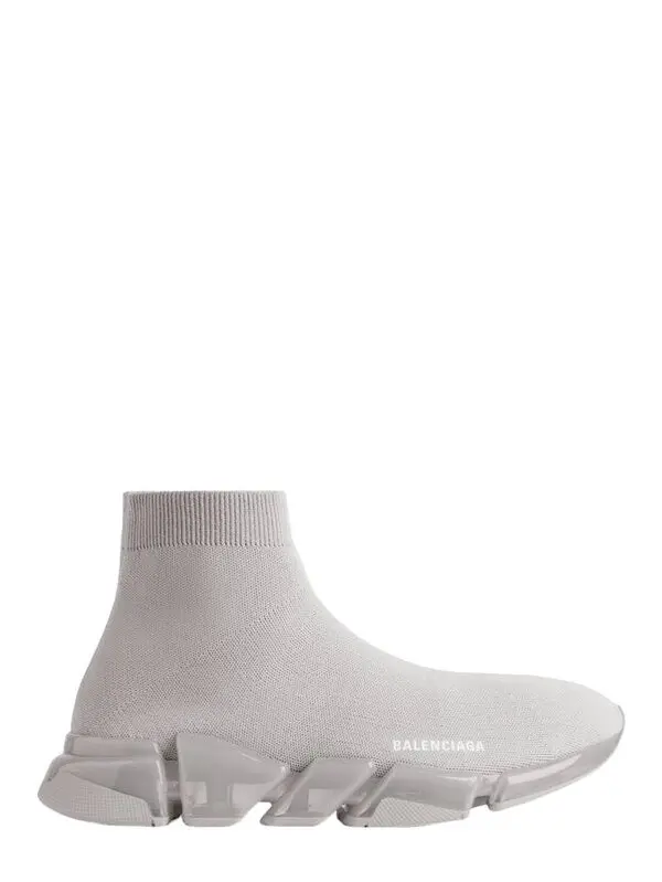 Balenciaga Speed 2.0 Full Clear Sole Recycled Knit Sneakers - Grey