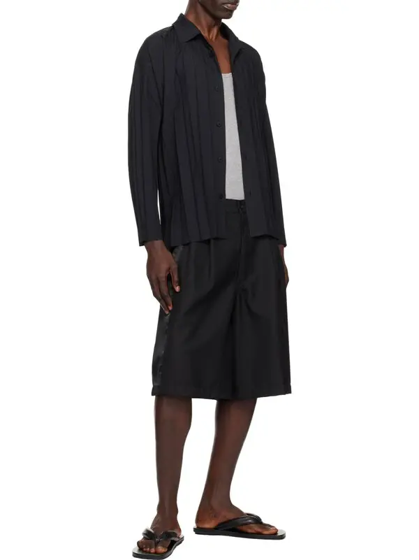 Issey Miyake Homme Plissé Edge Shirt - Black