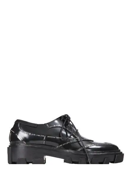 Balenciaga Stitched Lace-up Shoes - Black