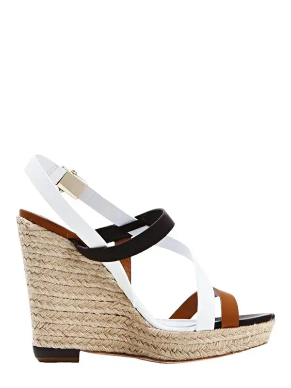 Dior Espadrille Wedge Sandals - Nude