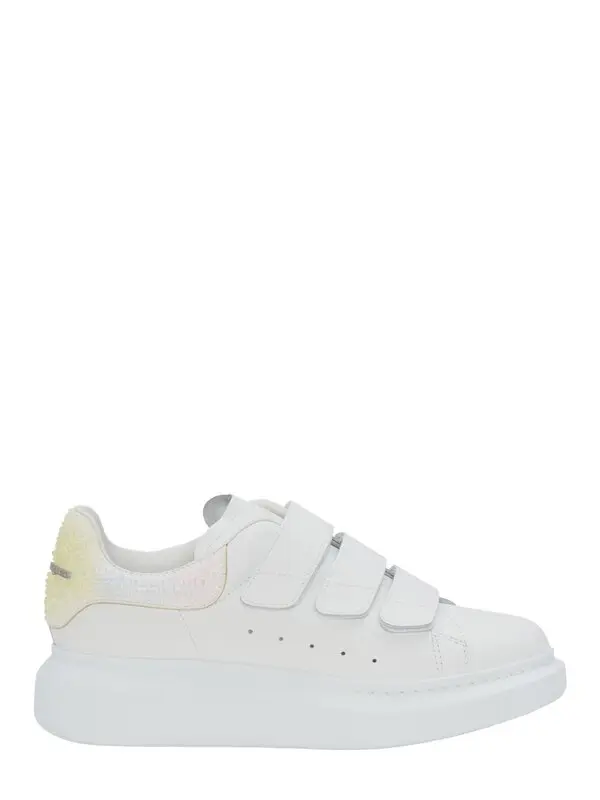 Alexander McQueen Wide-leg Sneakers With Velcro Closure - White
