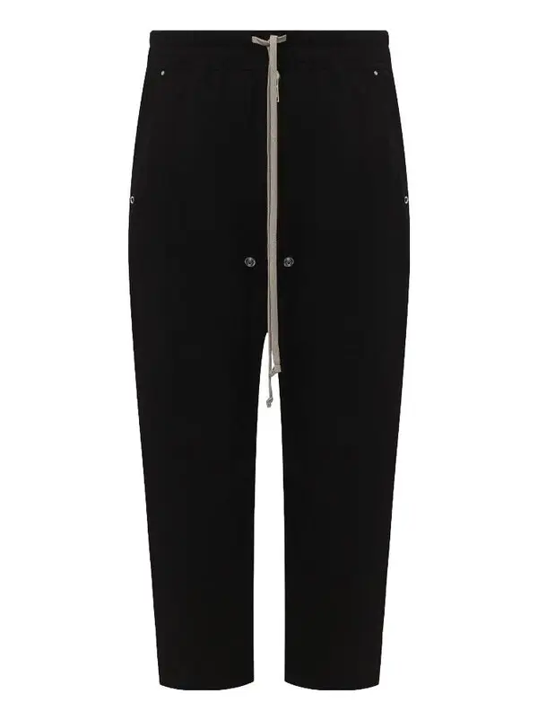 Rick Owens Drop-crotch Cropped Trousers - Black