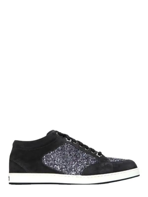 JIMMY CHOO Metal Pearl Mid-top Sneakers - Black