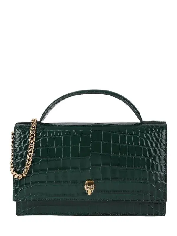 Alexander McQueen Top Handle Skull Bag - Green