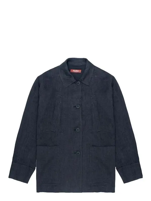 Max Mara Long-sleeved Collared Jacket - Black