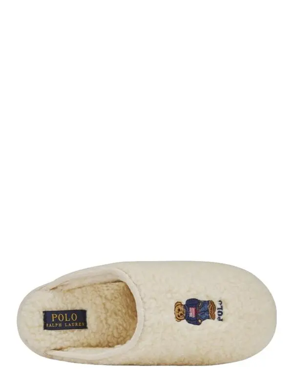 Polo Ralph Lauren Embroidered Bear Slipper - Nude