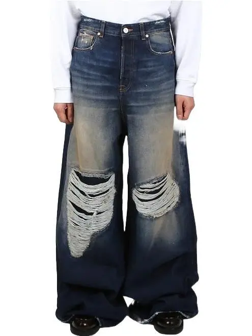 Vetements Belt Loop Denim Trousers - Black